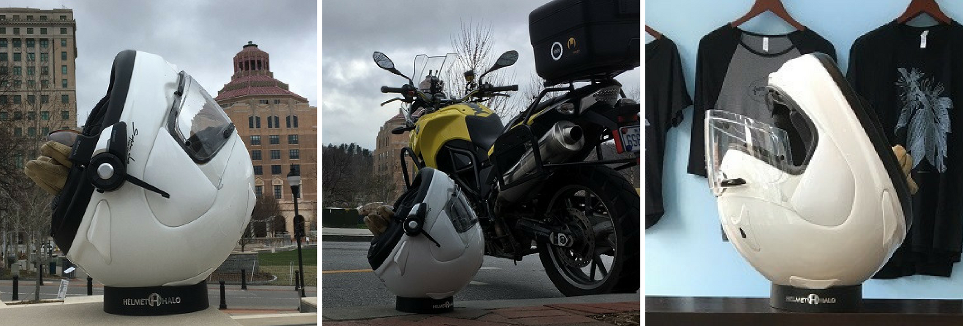 HELMET HALO / Portable Helmet Stands